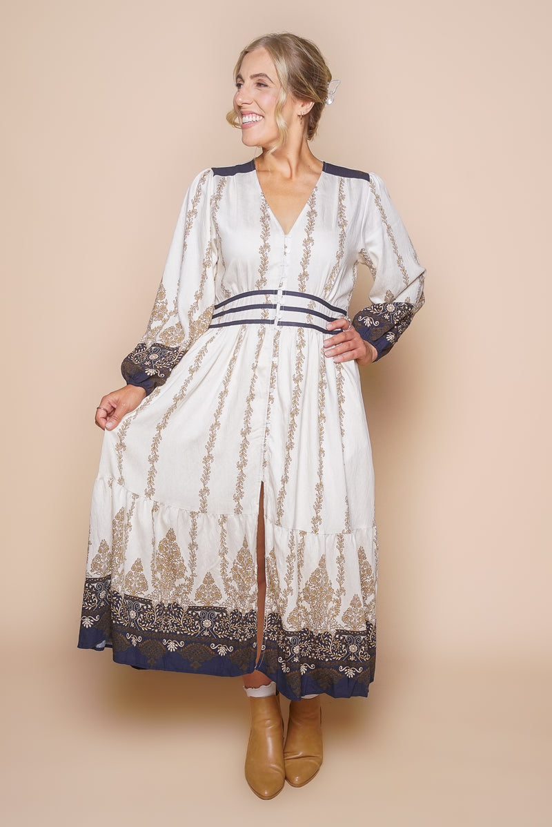Rowena Midi Dress in Ivory – Always Alice