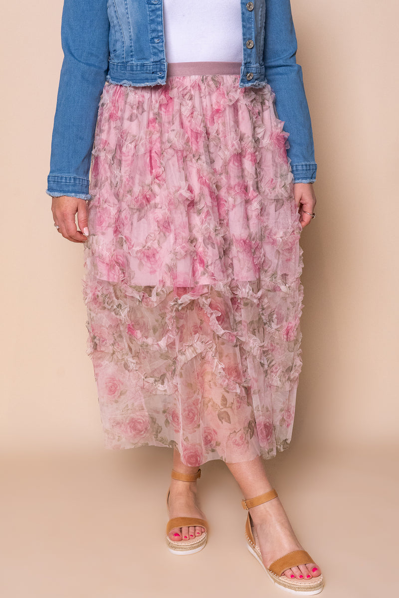 Vienna Midi Skirt in Pink – Always Alice