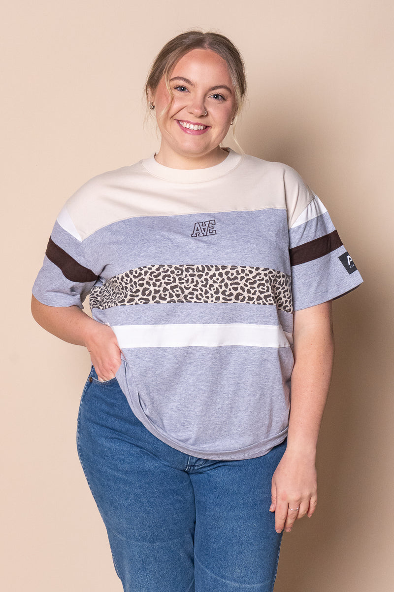 Athletica Panel Box Tee in Grey Marle - All About Eve – Always Alice