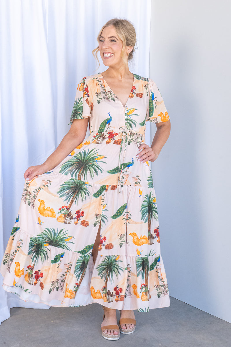 Addie Maxi Dress in Pale Apricot – Always Alice
