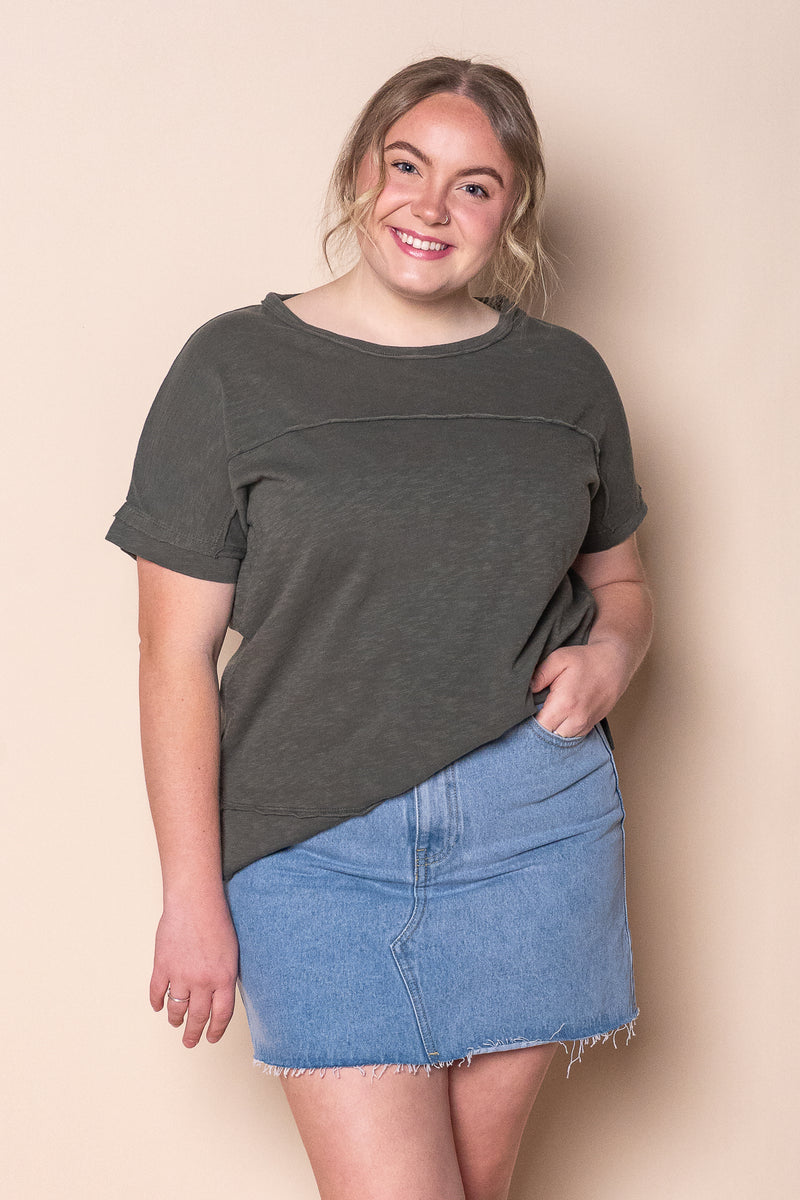 Allison Tee in Khaki - Foxwood – Always Alice