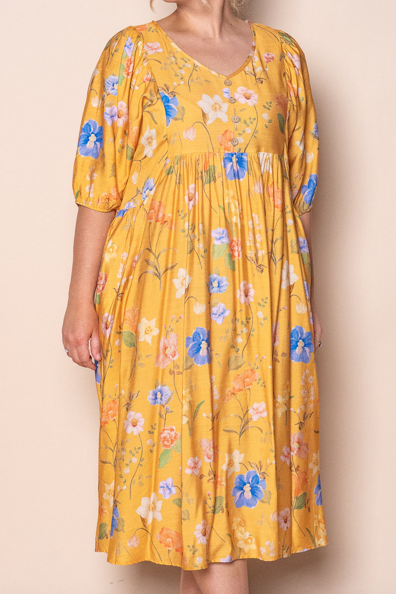 Anna Midi Dress in Marigold – Always Alice