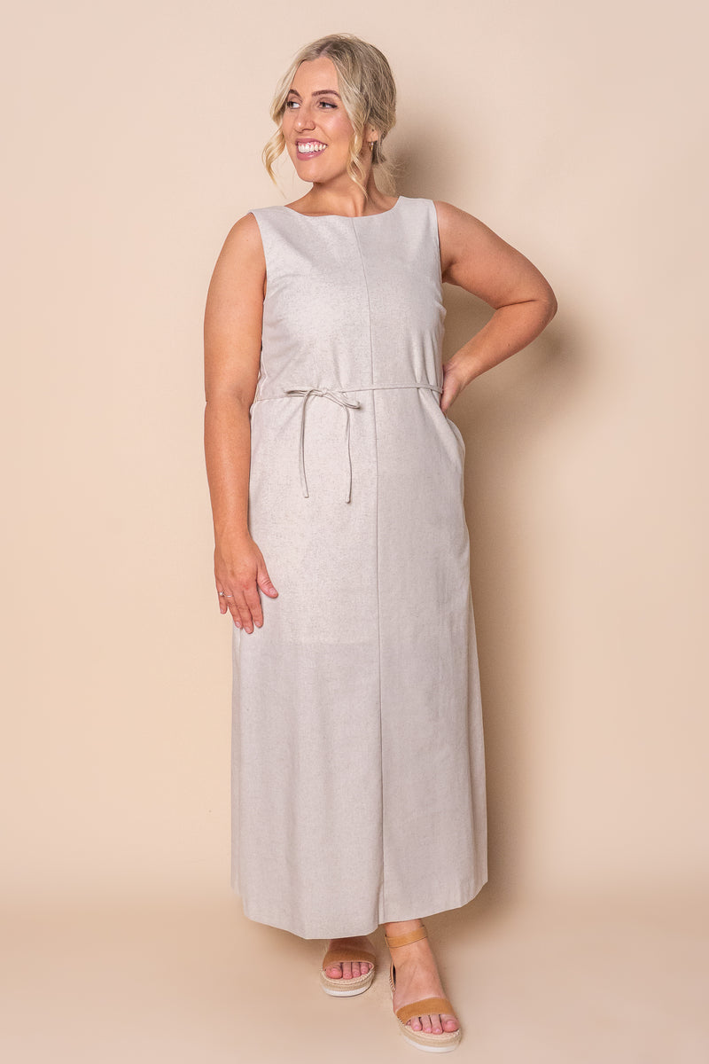 Tallow Tie Maxi Dress in Natural - Silent Theory – Always Alice