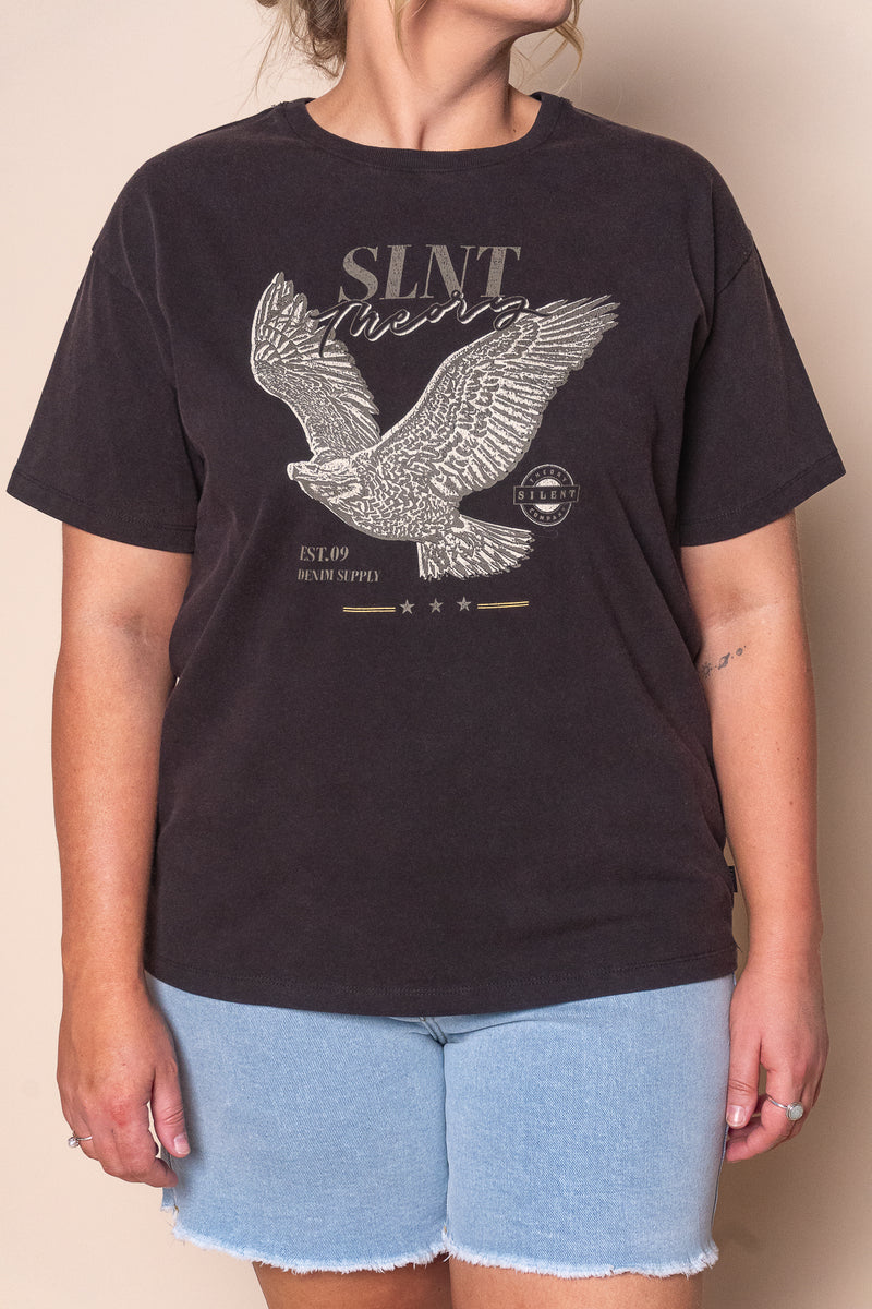 Hand Drawn Tee in Washed Black - Silent Theory – Always Alice