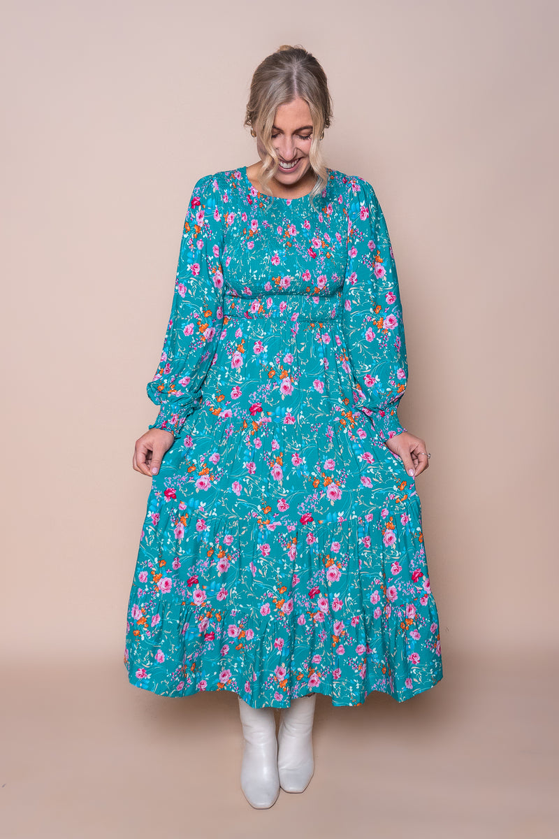 Deva Midi Dress in Teal – Always Alice