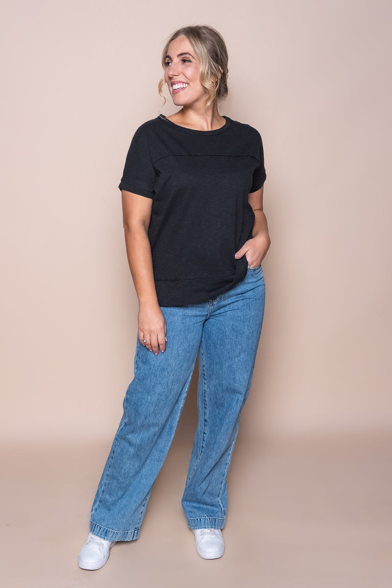 Allison Tee in Black - Foxwood – Always Alice
