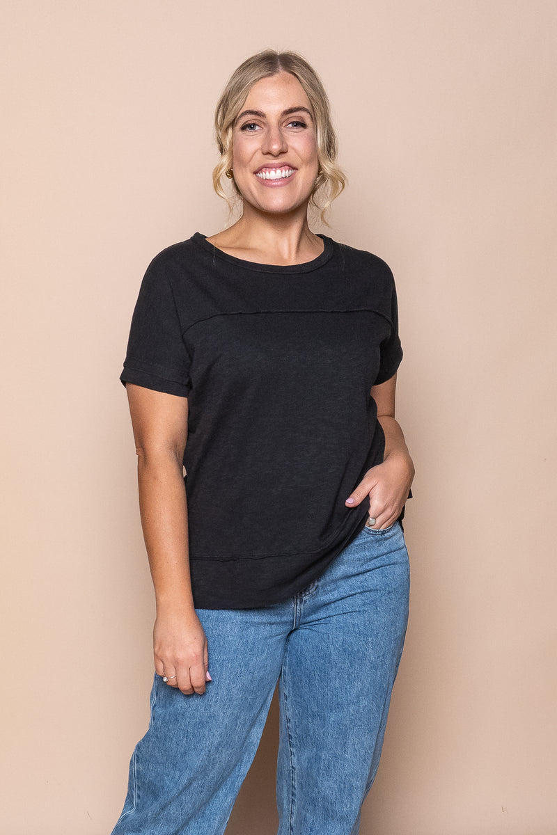 Allison Tee in Black - Foxwood – Always Alice