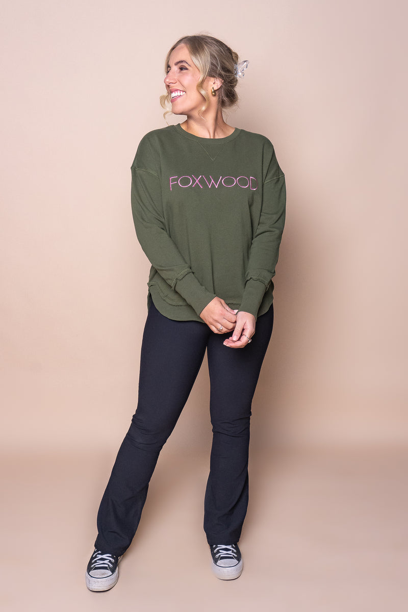 Simplified Metallic Crew in Olive - Foxwood – Always Alice