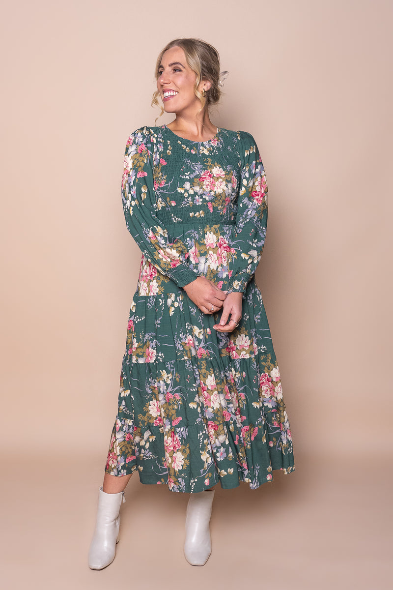 Marjorie Midi Dress in Evergreen – Always Alice
