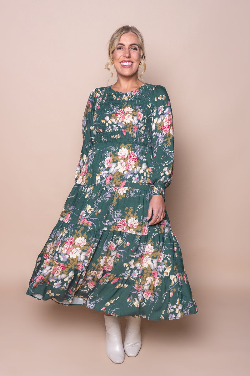 Marjorie Midi Dress in Evergreen – Always Alice