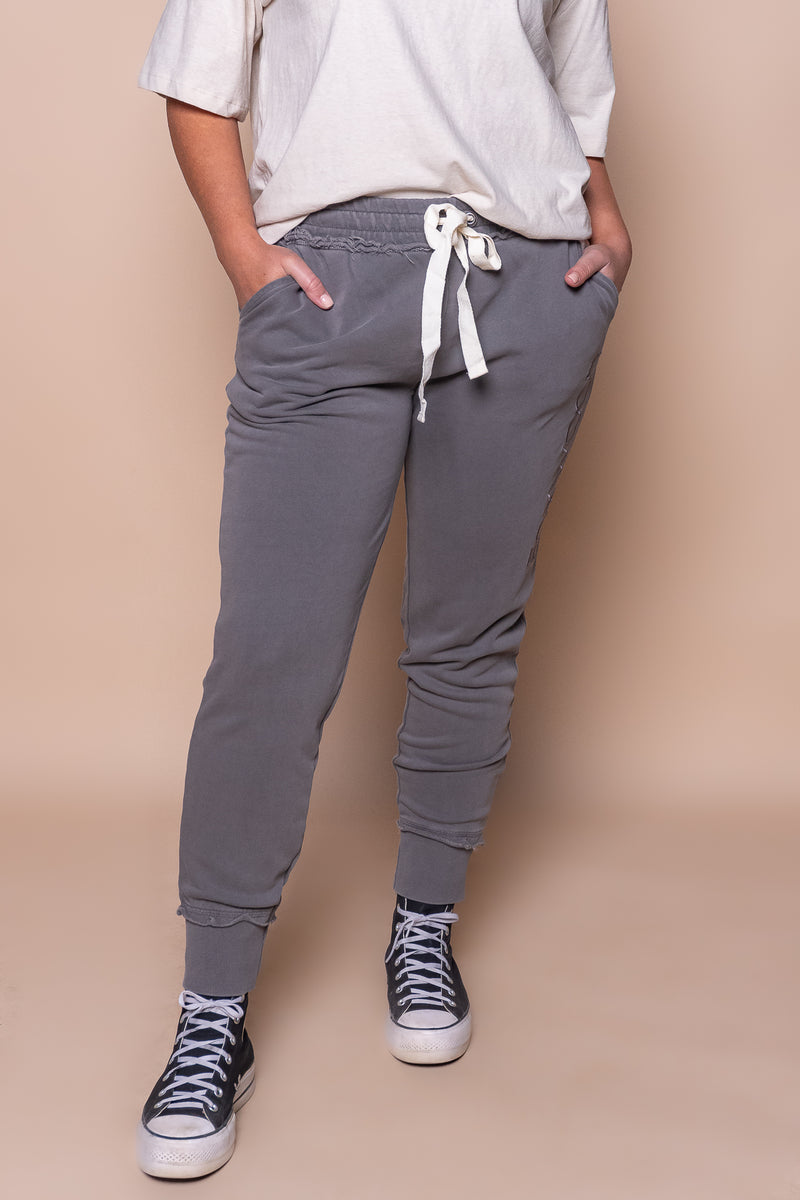 Simplified Track Pants in Iron - Foxwood – Always Alice