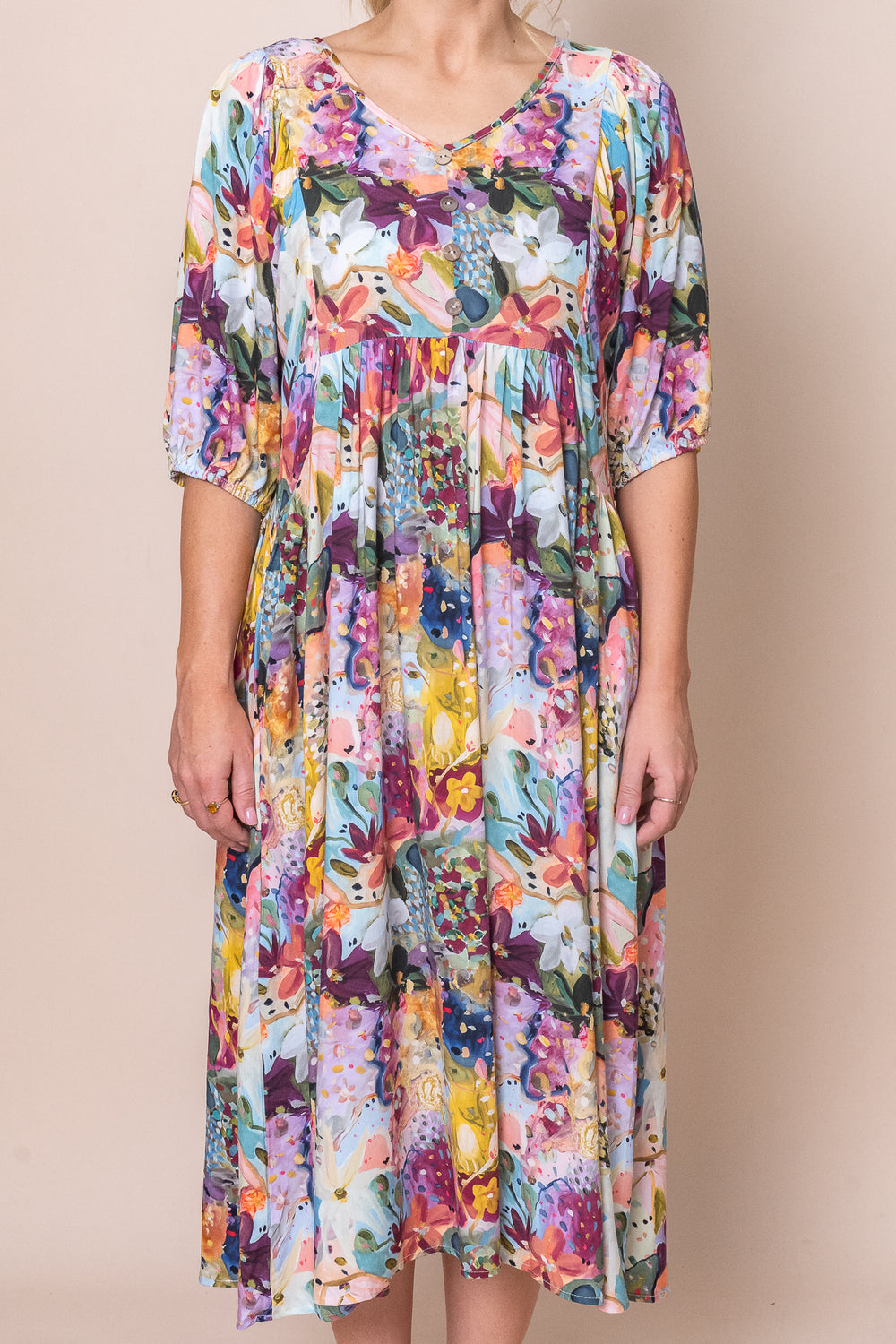 Zandra Dress in Pink Multi – Always Alice